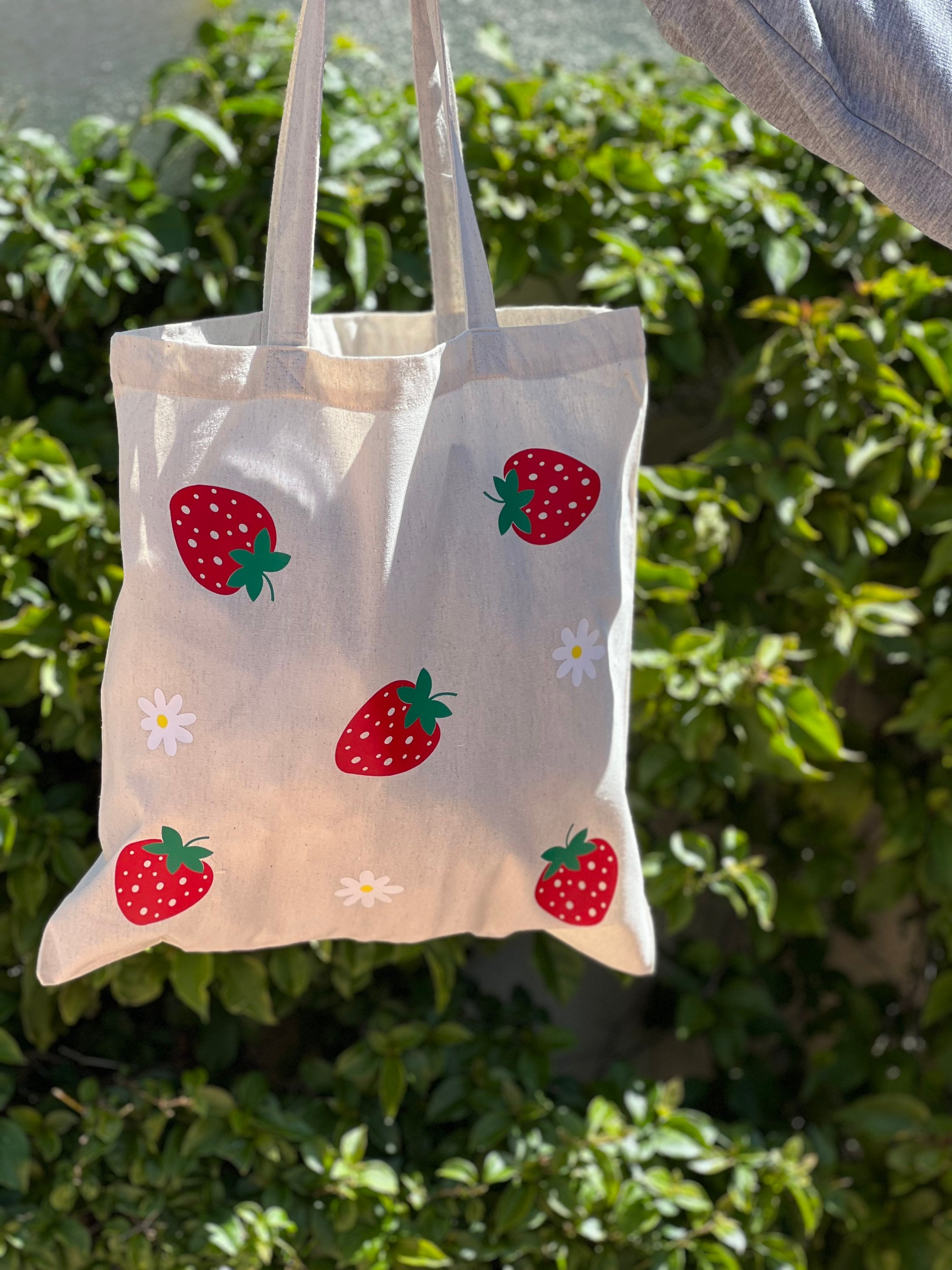 Strawberry Tote Bag Trendy Canvas Tote Bag Tote Bag Women