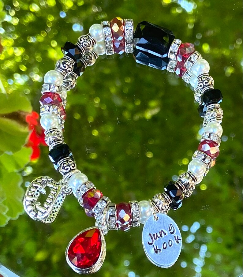 TIME DIFFERENCE Glass Beaded Charm Bracelet Inspired by - Etsy