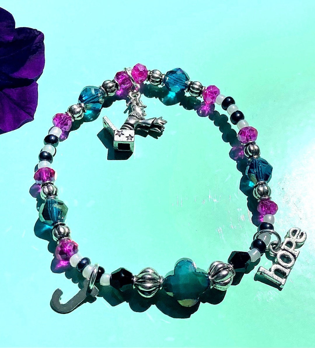 JACK in the Box Inspired J-hope Beaded Charm Bracelet - Etsy