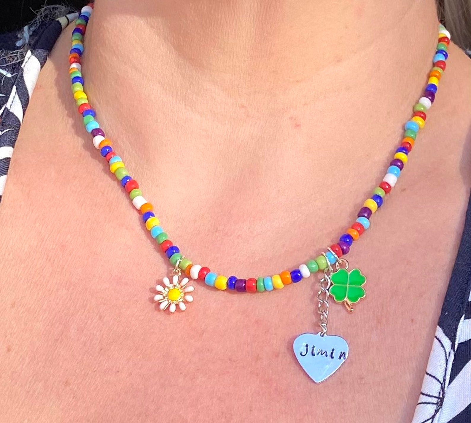 Love Free me Myself and Jimin Beaded Charm Choker - Etsy