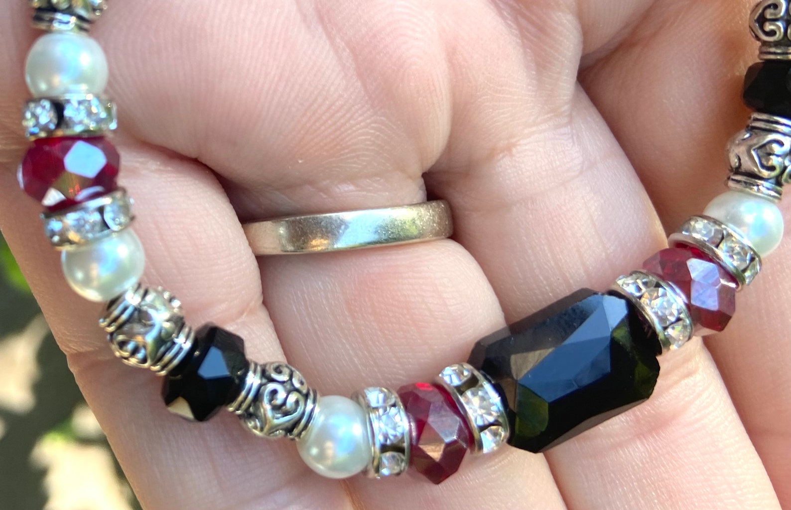 TIME DIFFERENCE Glass Beaded Charm Bracelet Inspired by - Etsy