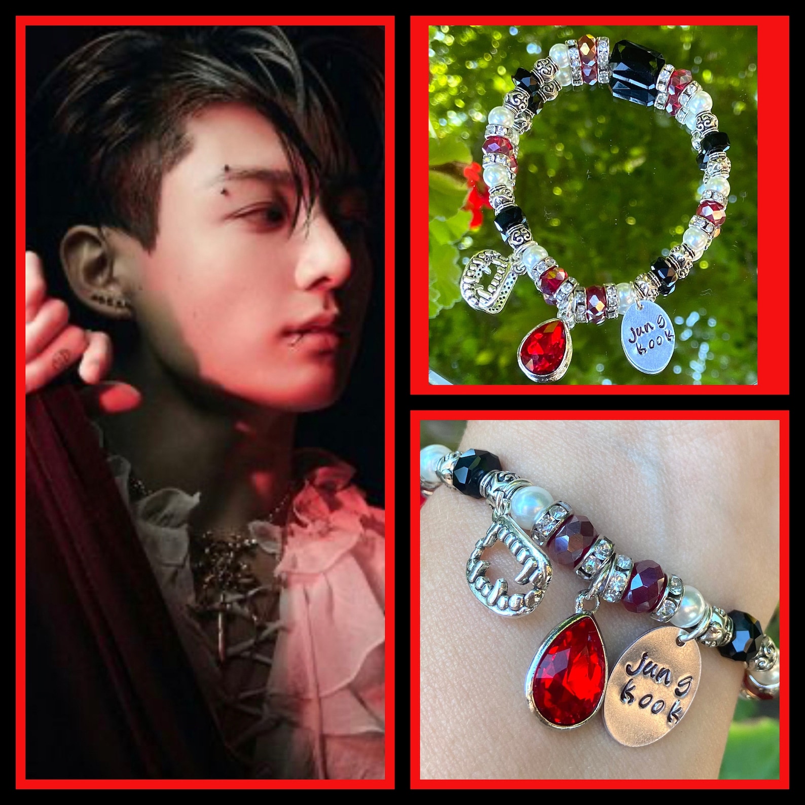 TIME DIFFERENCE Glass Beaded Charm Bracelet Inspired by - Etsy