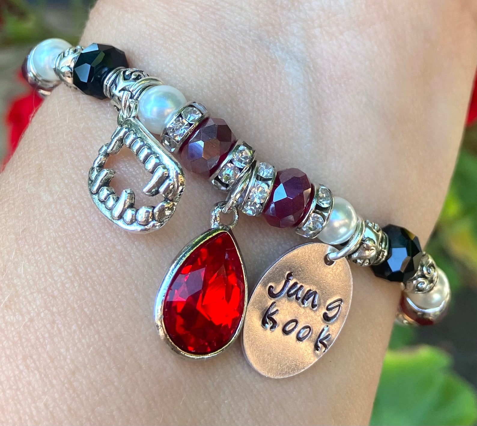 TIME DIFFERENCE Glass Beaded Charm Bracelet Inspired by - Etsy