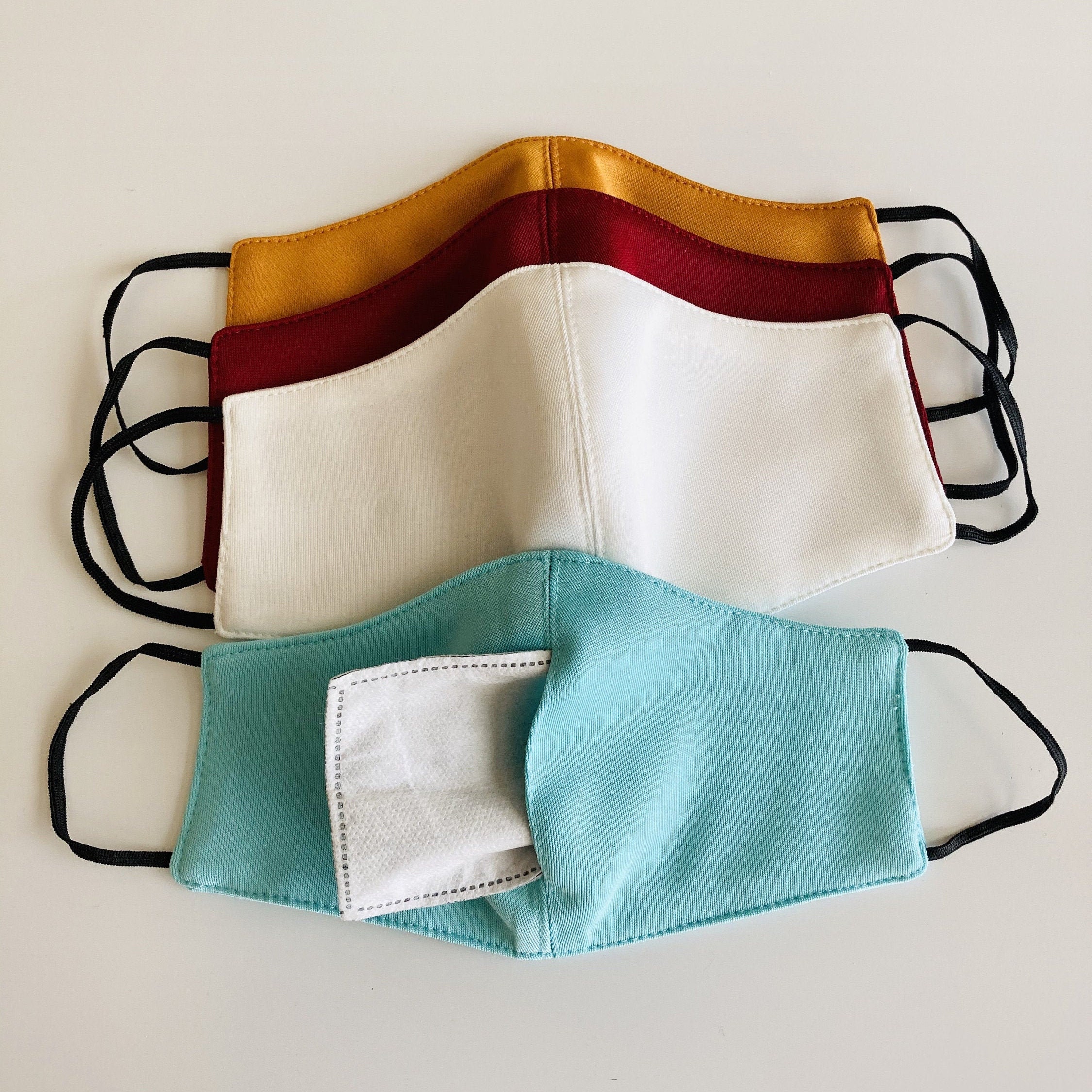 SMALL FACE MASK With Filter Pocket | Teens Mask | Elastic Band - Etsy