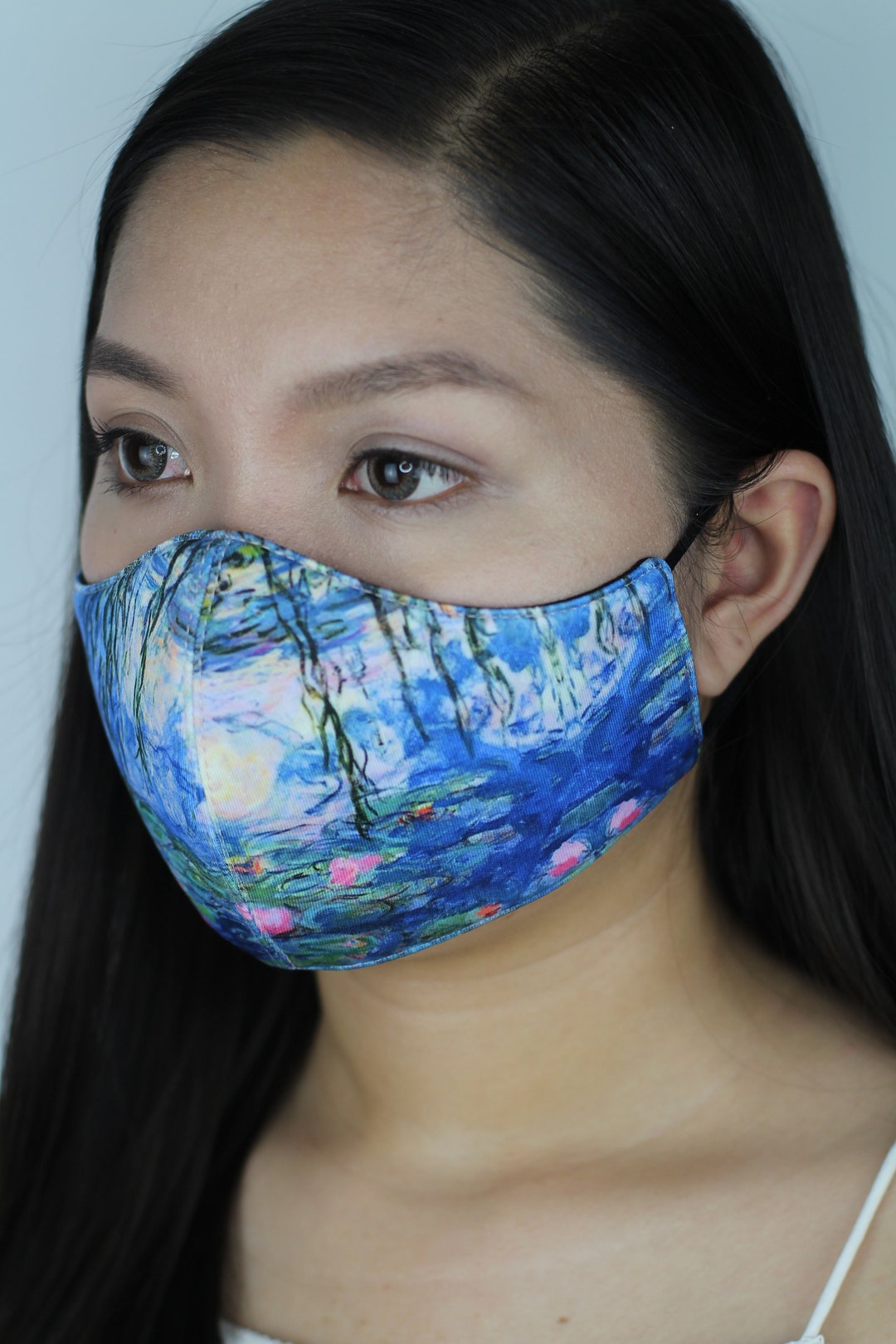 Monet Water Lilies Face Mask With Filter Pocket | Claude Monet Fine Art ...