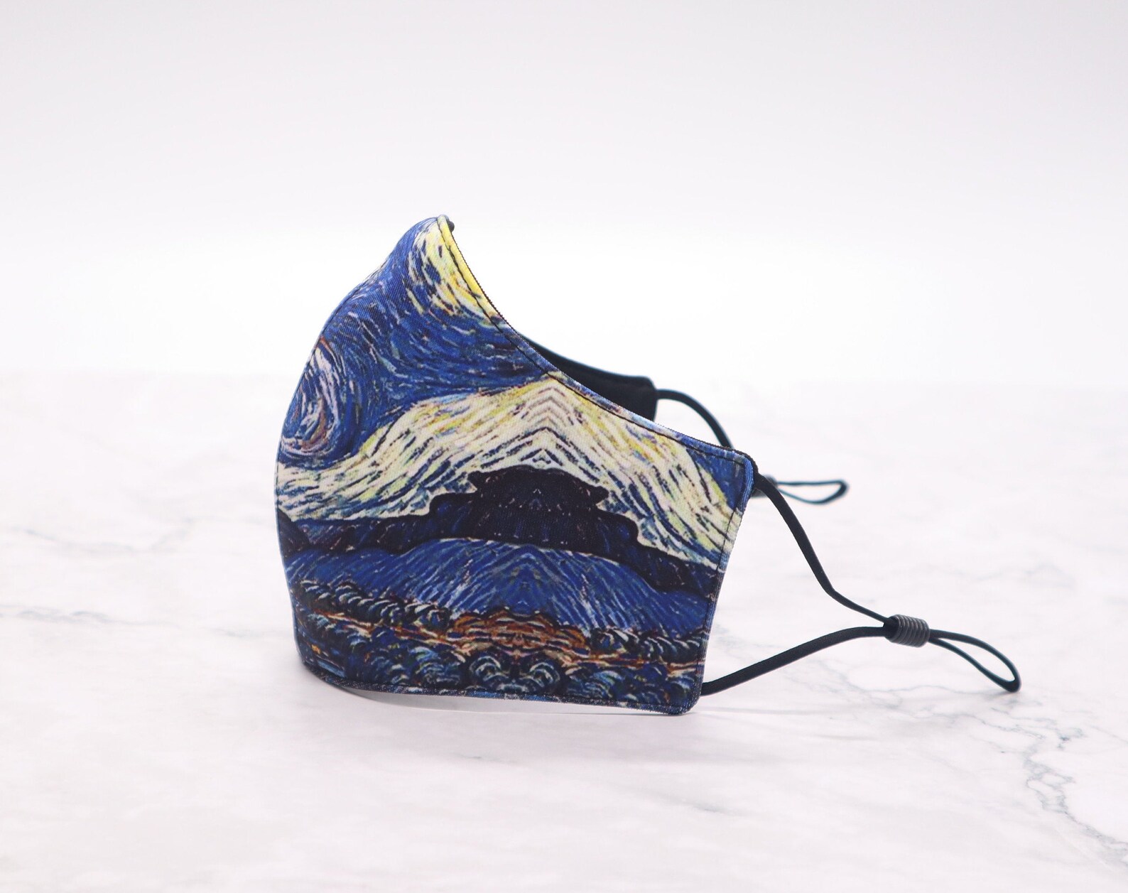 Van Gogh Starry Night Face Mask With Filter Pocket | Adjustable Ear ...