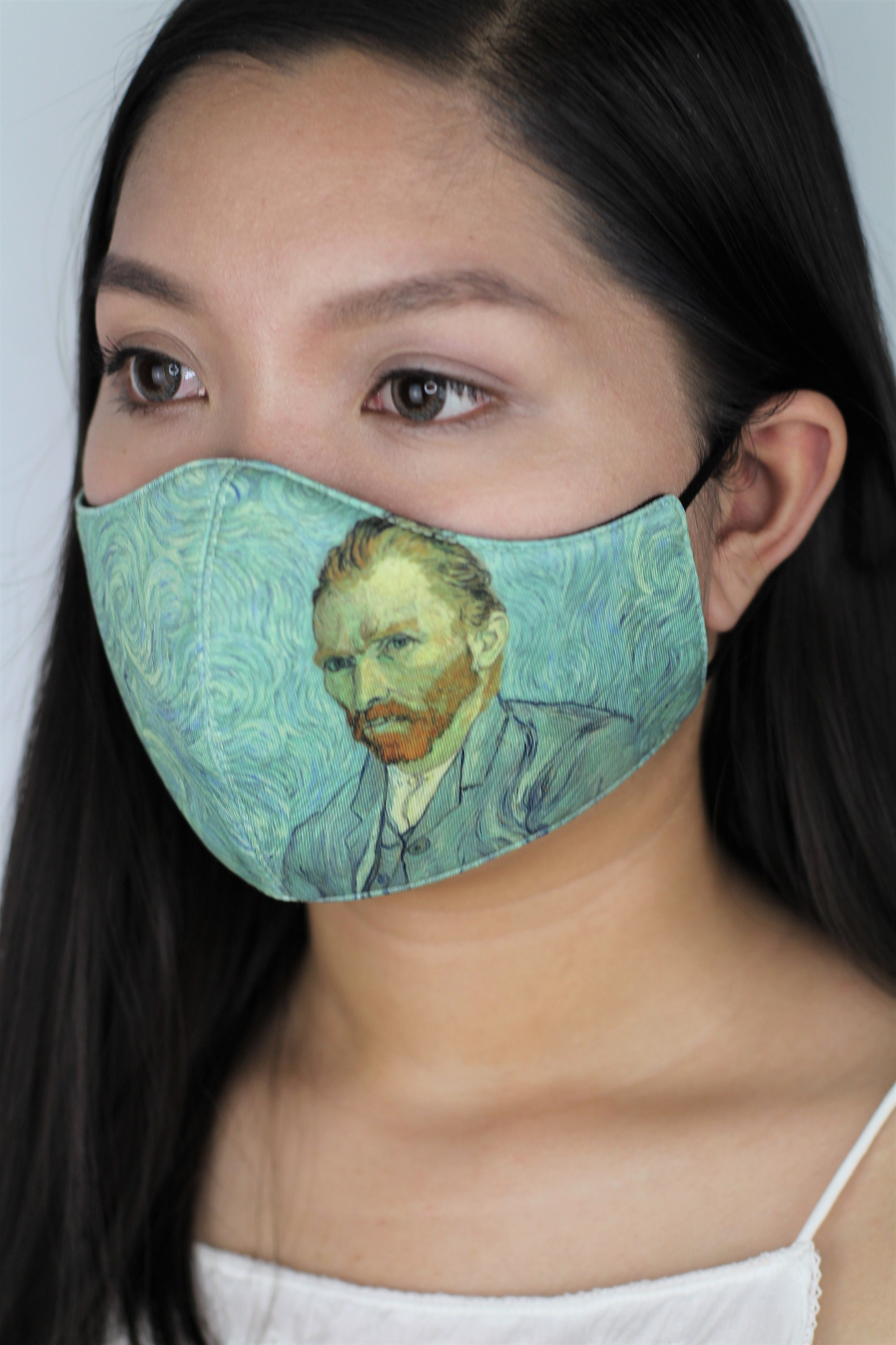 Van Gogh Self Portrait Face Mask With Filter Pocket Artistic - Etsy