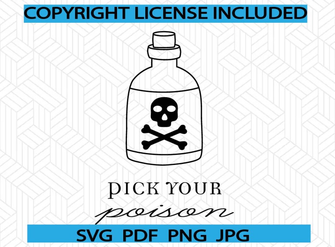Pick Your Poison SVG | PDF PNG Jpg | Drink Sign | Bar Sign | Digital ...