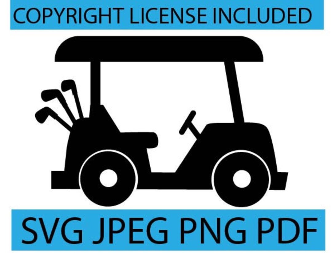 Golf Cart SVG, Clubs, Png, Pdf, Jpeg, Cricut, Cut File - Etsy