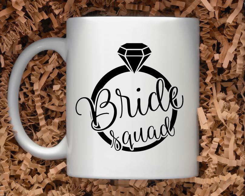 Bride Squad Engagement Ring SVG | PDF PNG Jpg | Wedding | Bachelorette ...