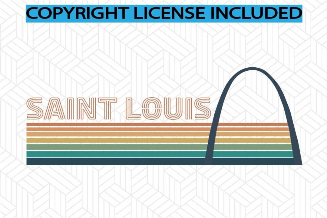 St Louis Arch Sunset PNG | Retro STL Design (digital Download) - Etsy