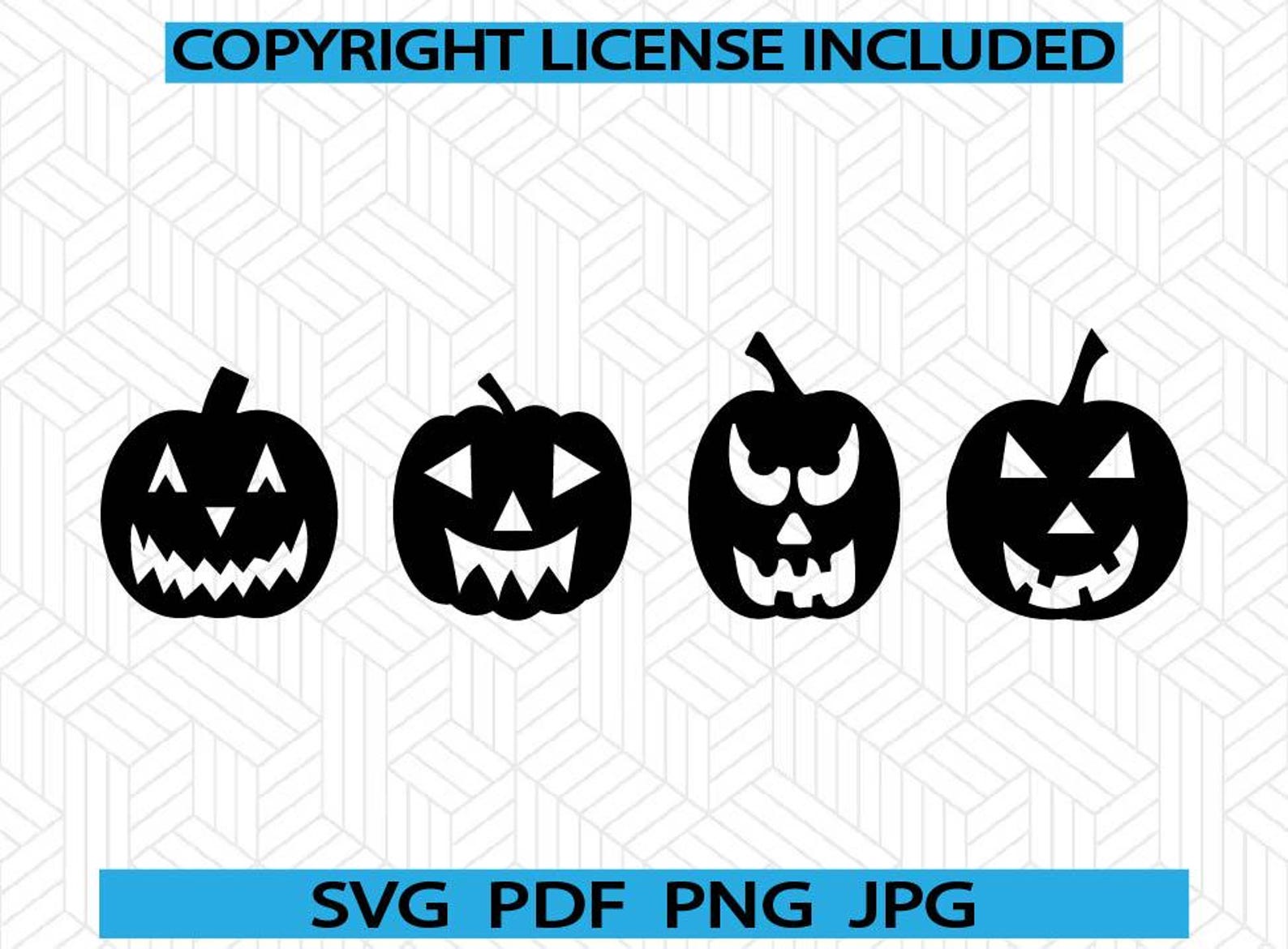 Jack-o-lantern SVG and PNG | Halloween | Pumpkin | Fall | Autumn ...