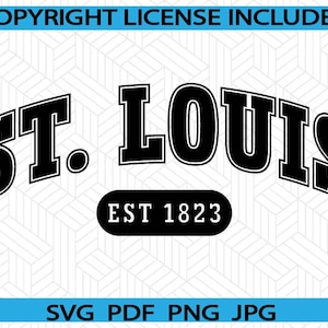 STL Est SVG, St Louis SVG, Png, Pdf, Jpeg, St. Louis City, 314 ...
