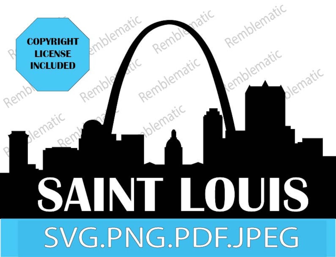 St. Louis SVG, St. Louis Skyline SVG, STL, Png, Pdf, Jpeg, St. Louis ...