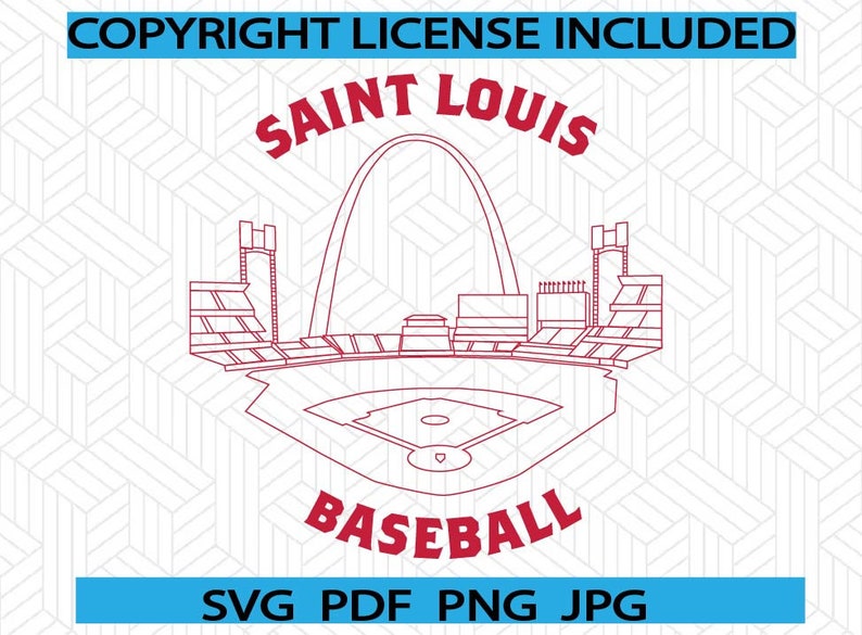 Busch Stadium | St Louis Baseball SVG, PNG, PDF, Jpeg | Cardinals | Stl ...