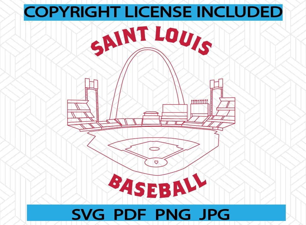 Busch Stadium | St Louis Baseball SVG, PNG, PDF, Jpeg | Cardinals | Stl ...