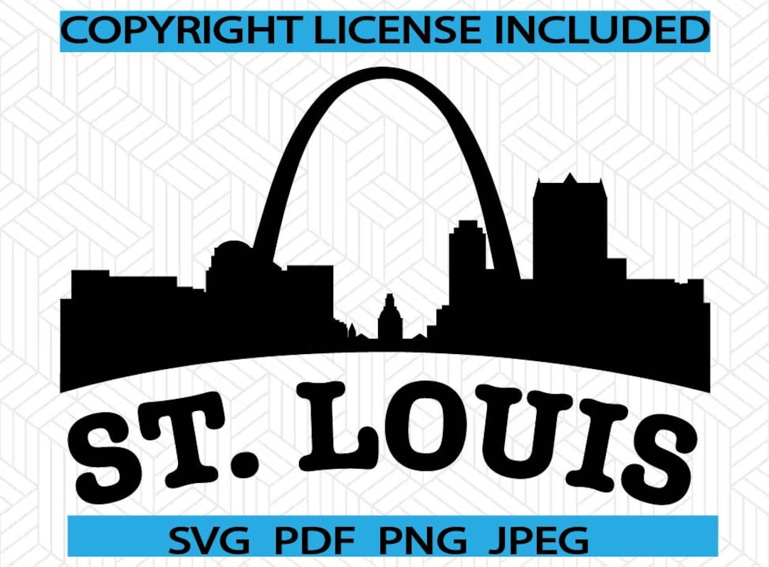 St. Louis SVG, St. Louis Skyline SVG, STL, Png, Pdf, Jpeg, St. Louis ...