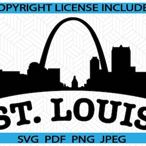 St. Louis SVG, St. Louis Skyline SVG, STL, Png, Pdf, Jpeg, St. Louis ...