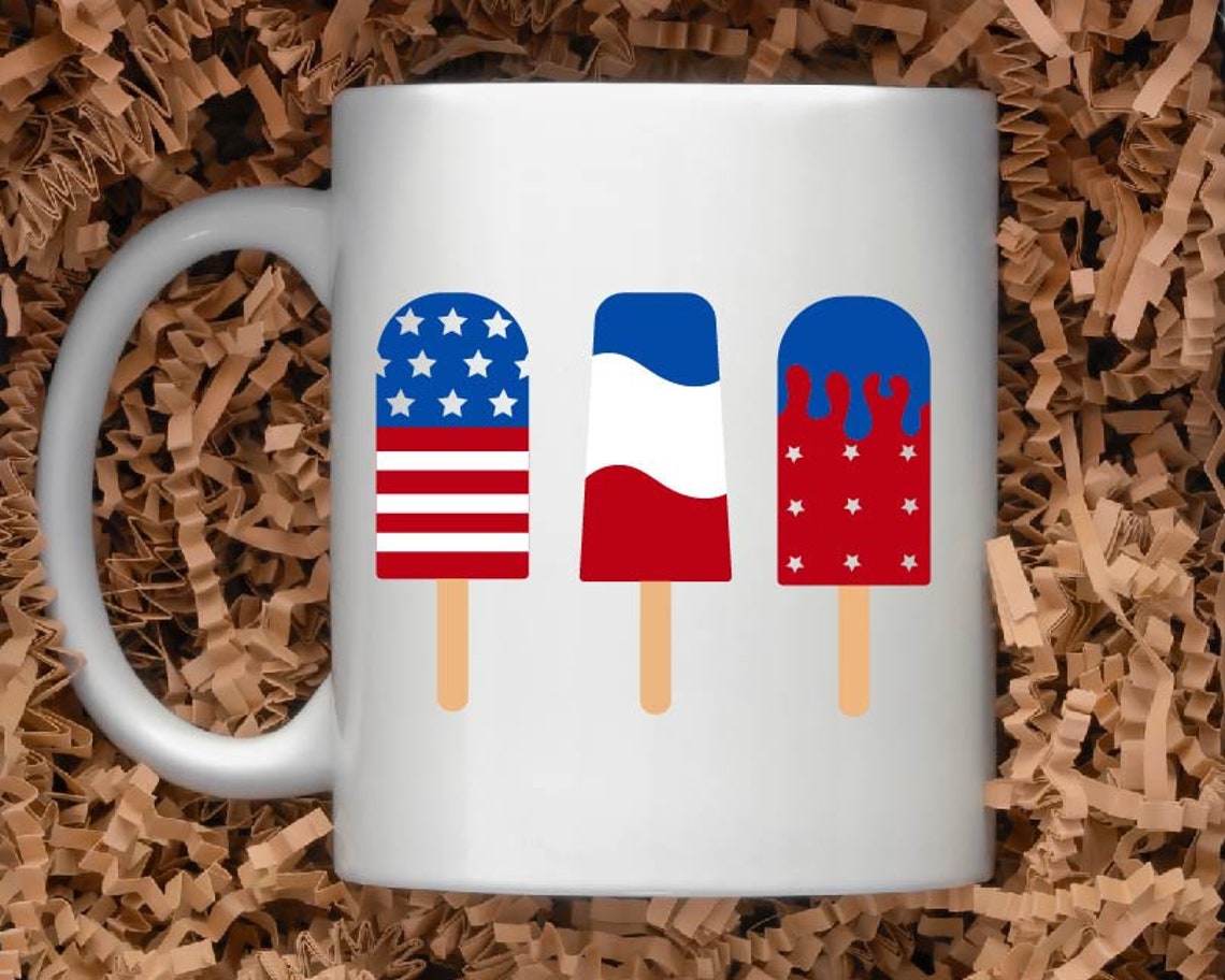 4th of July Popsicle SVG, American Flag Patriotic Clipart (digital ...