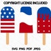 4th of July Popsicle SVG, American Flag Patriotic Clipart (digital ...