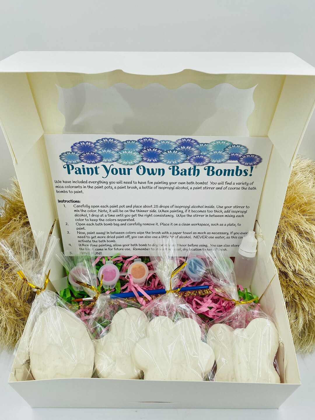 Paint Your Own Spring Bath Bomb Gift Set - Holiday Present, Easter ...