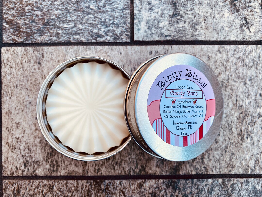 Candy Cane All Natural Handmade Lotion Bar -cocoa & Mango Butter ...