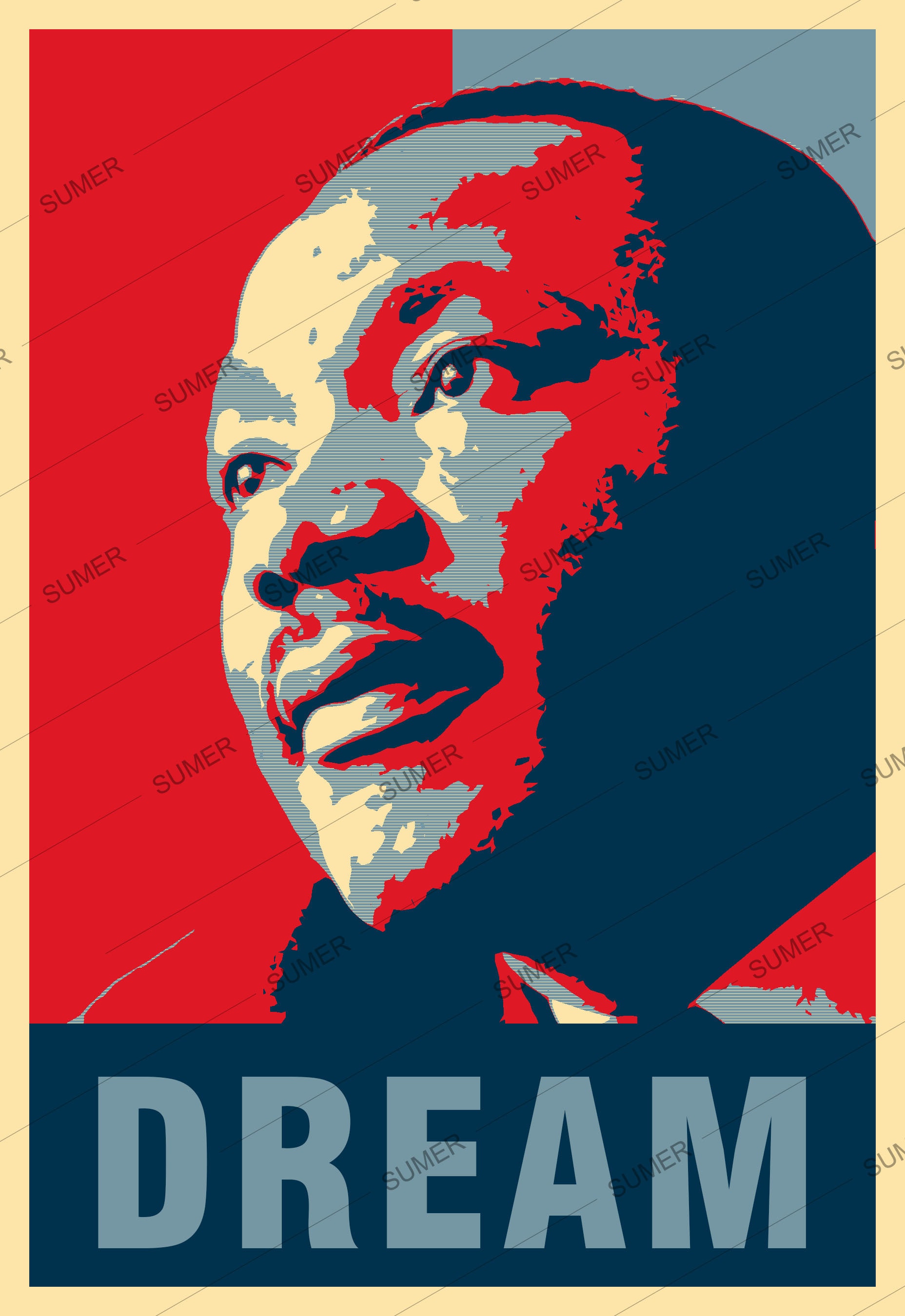 MLK Martin Luther King Jr. popart poster digital product | Etsy