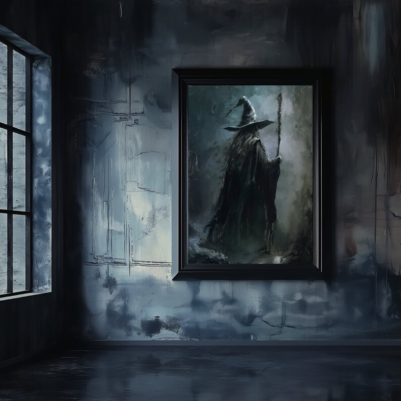 Wizardry Oil Painting Digital Wall Art Print Gothic Home Decor ...
