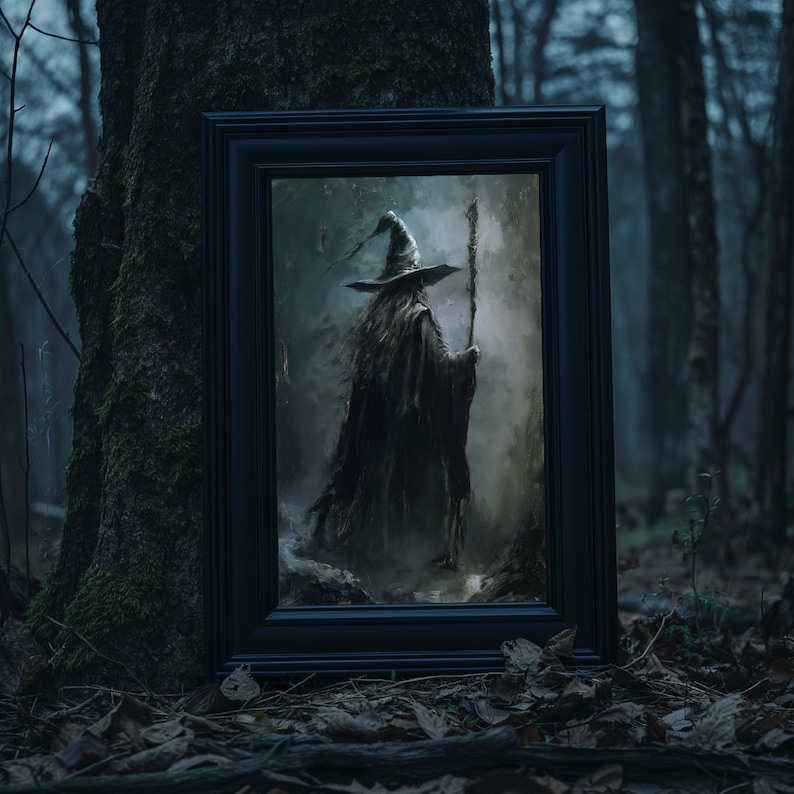 Wizardry Oil Painting Digital Wall Art Print Gothic Home Decor ...
