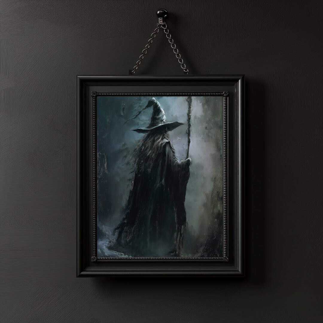 Wizardry Oil Painting Digital Wall Art Print Gothic Home Decor ...