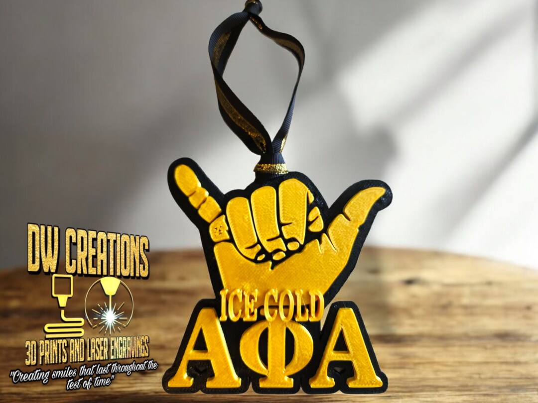 Alpha Phi Alpha Fraternity Christmas Ornament - Handcrafted Greek ...
