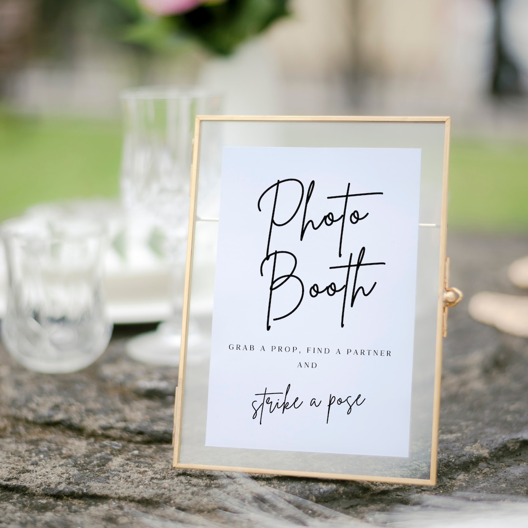 Minimalist Printable Photobooth Wedding Sign Template Modern Photo ...