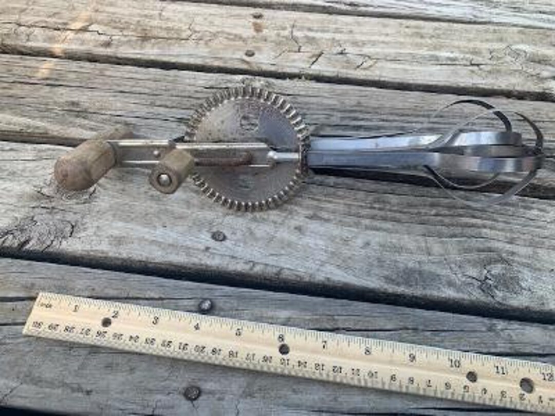 Mid-century Stainless-steel Beater With Wood Handles - Etsy