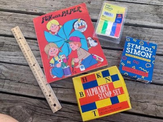 Set 4 1988 Symbol Simon Game Vintage Wood Stamp Set Star | Etsy