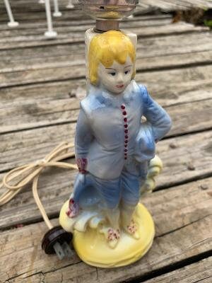 Vintage Blue Boy Lamp - Etsy