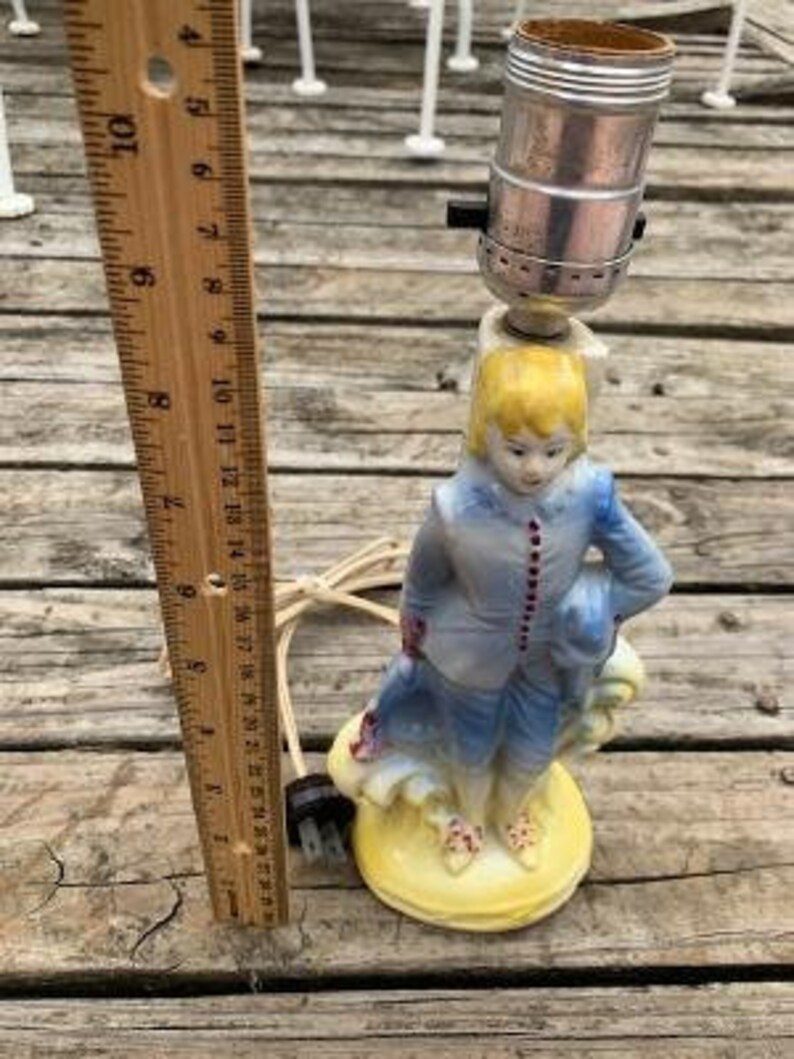 Vintage Blue Boy Lamp - Etsy