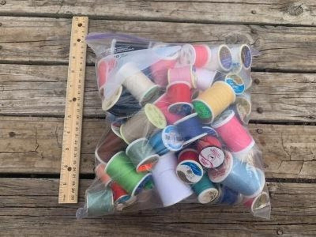 Bag of Thread Spools, Many Colors - Etsy