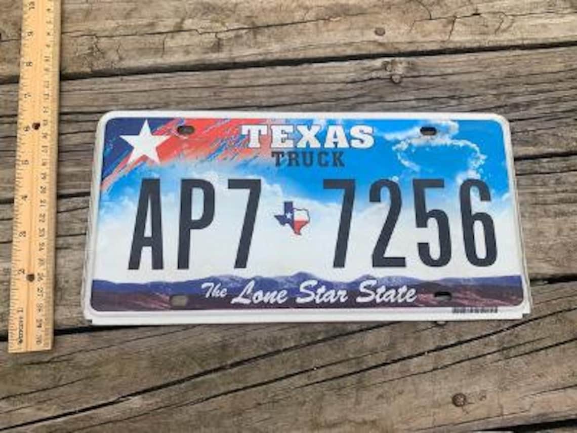 Vintage Texas Truck License Plate - Etsy