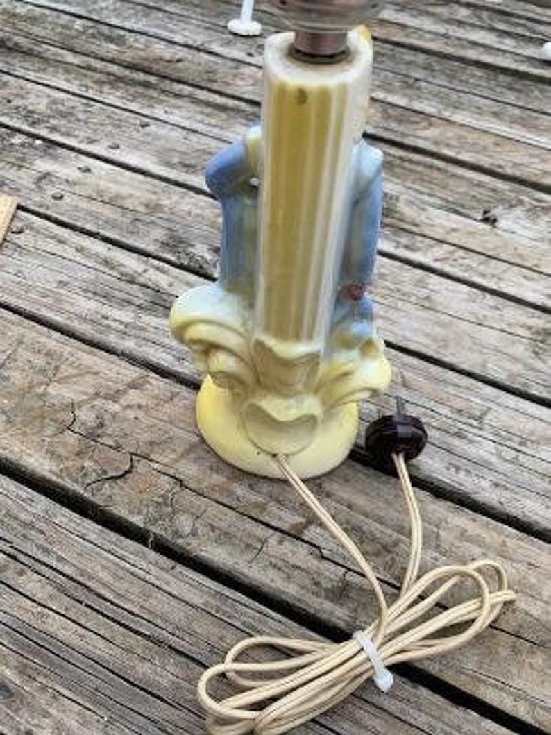 Vintage Blue Boy Lamp - Etsy