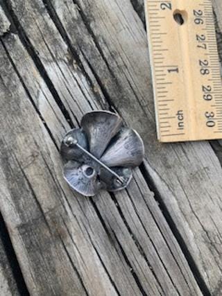 Stuart Nye Pansy Flower Brooch Sterling Silver - Etsy