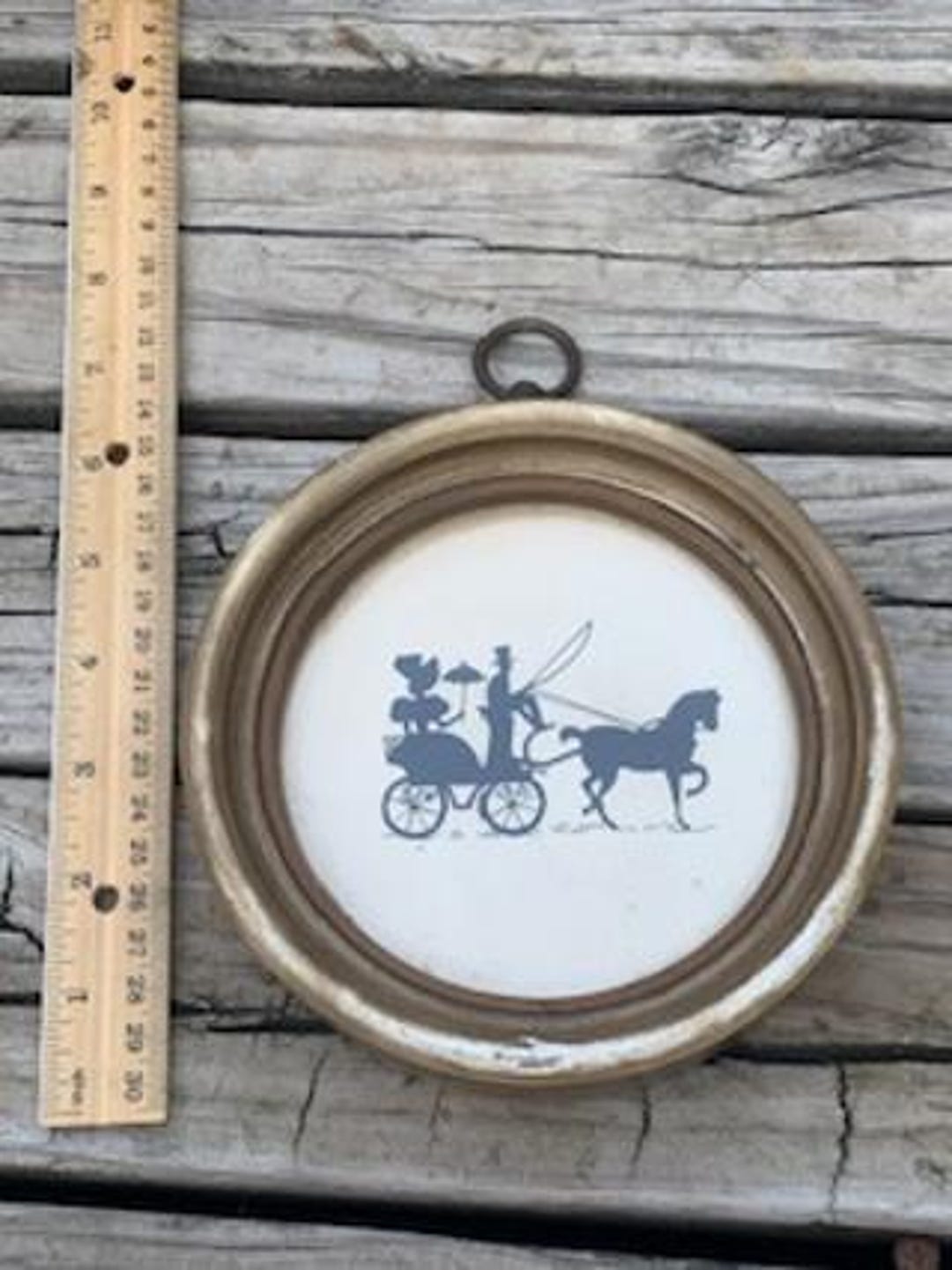 Antique Silhouette Victorian Lady W/horse Drawn Carriage - Etsy