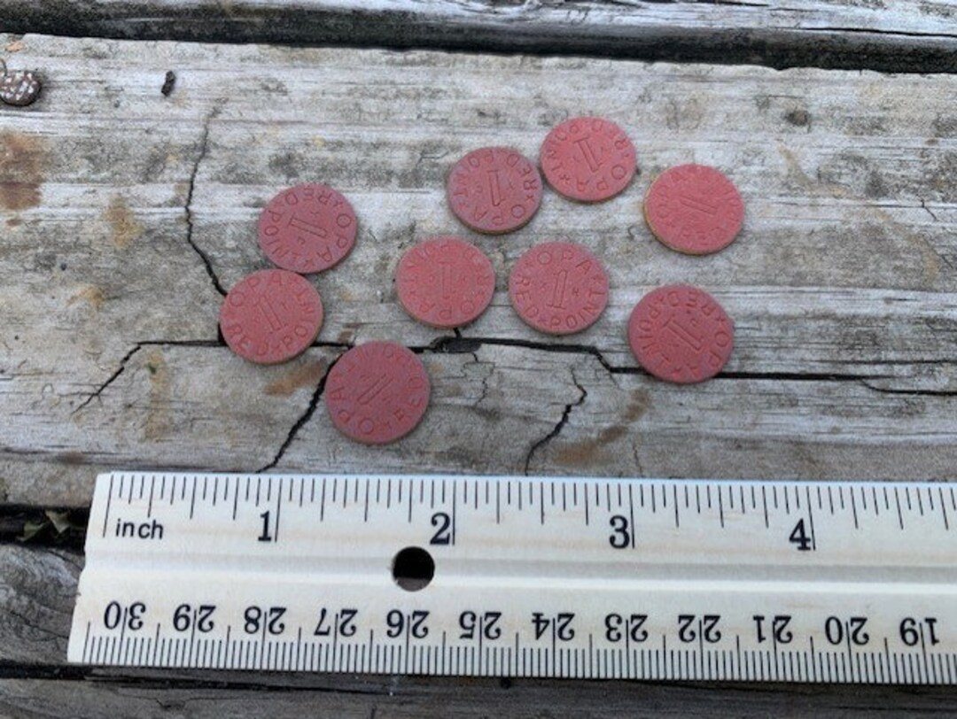 Lot of 10 1940s Red Ration Tokens WW2 - Etsy