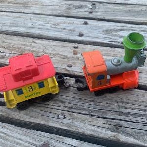 1980 Mattel First Wheels Train - Engine & Caboose - Etsy