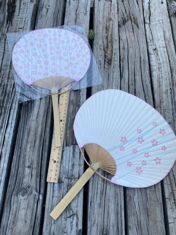 Set of 2 Vintage Hand Fans - Gem