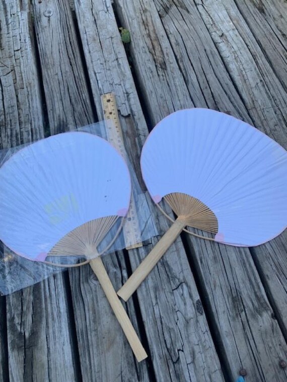 Set of 2 Vintage Hand Fans - Gem