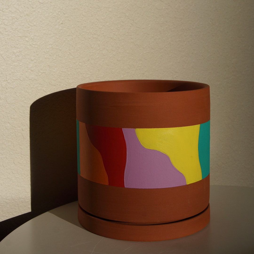 Colorful Plant Pot - Indoor Planters - Planters and Pots - Hand-painted ...