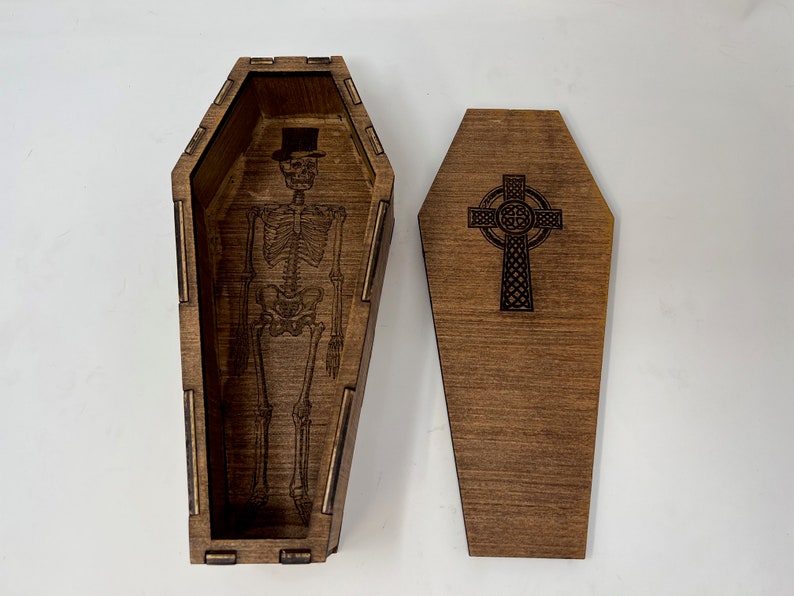 SVG File for Making Large Coffin-shaped Box With Press-on Lid From 5mm ...