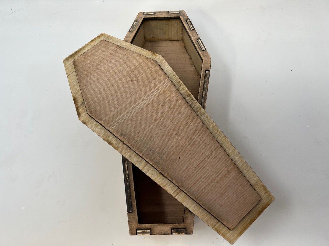 Handmade Large Wooden Coffin Box With Press-on Lid, Unfinished. Ready ...
