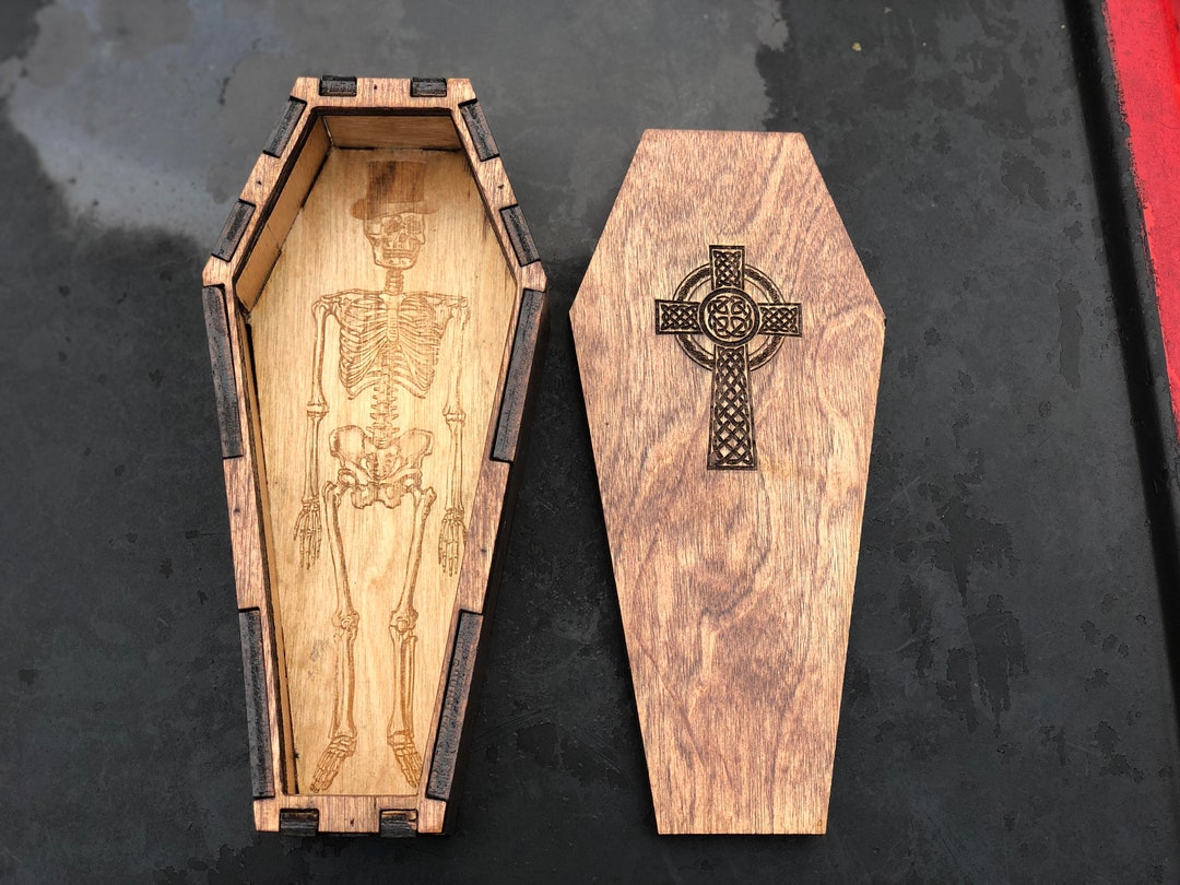 Coffin-shaped Trinket Box With Press-on Lid SVG File BUNDLE for 3mm and ...