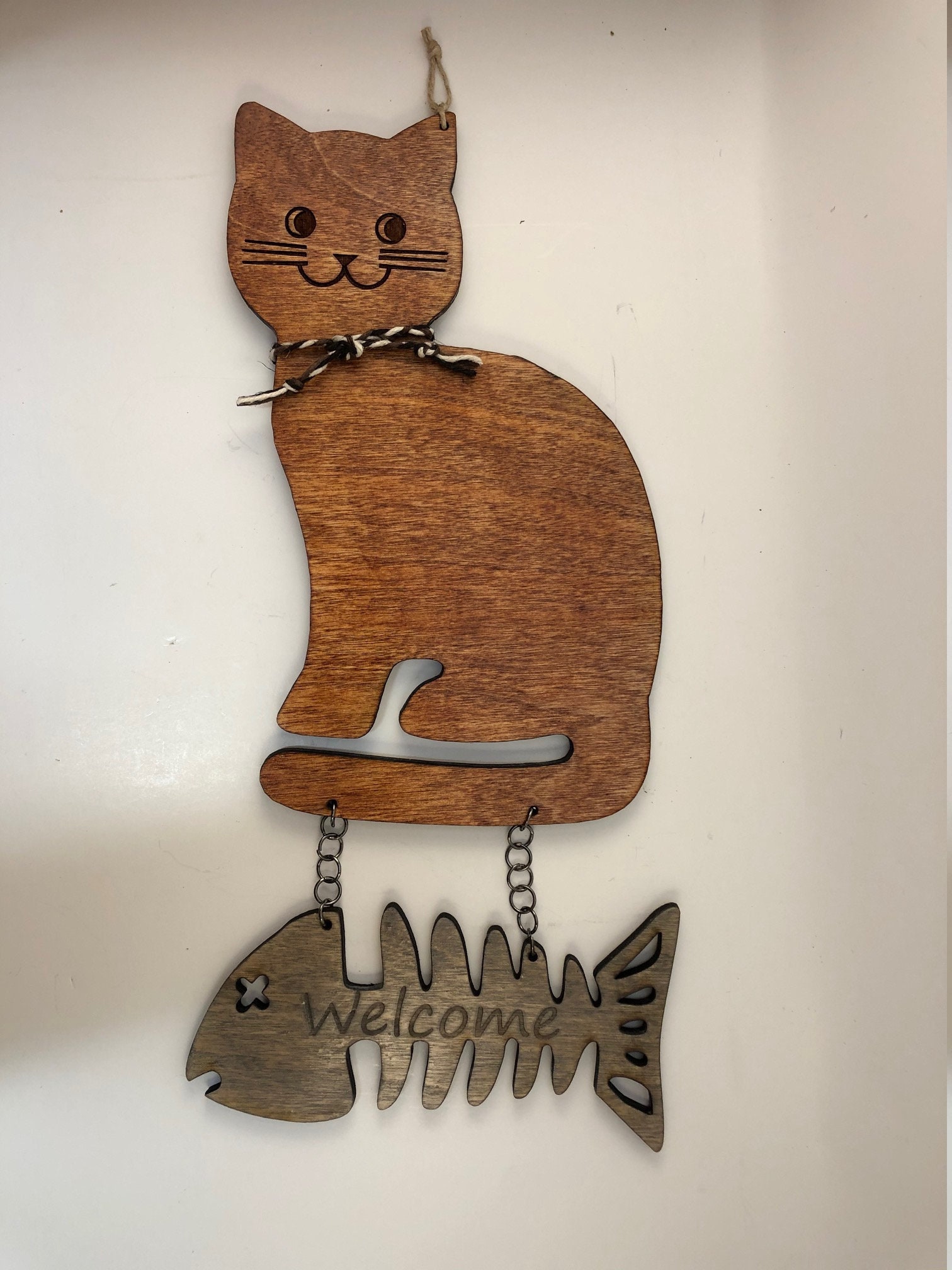 Welcome Cat SVG File for Glowforge or K40 - Etsy